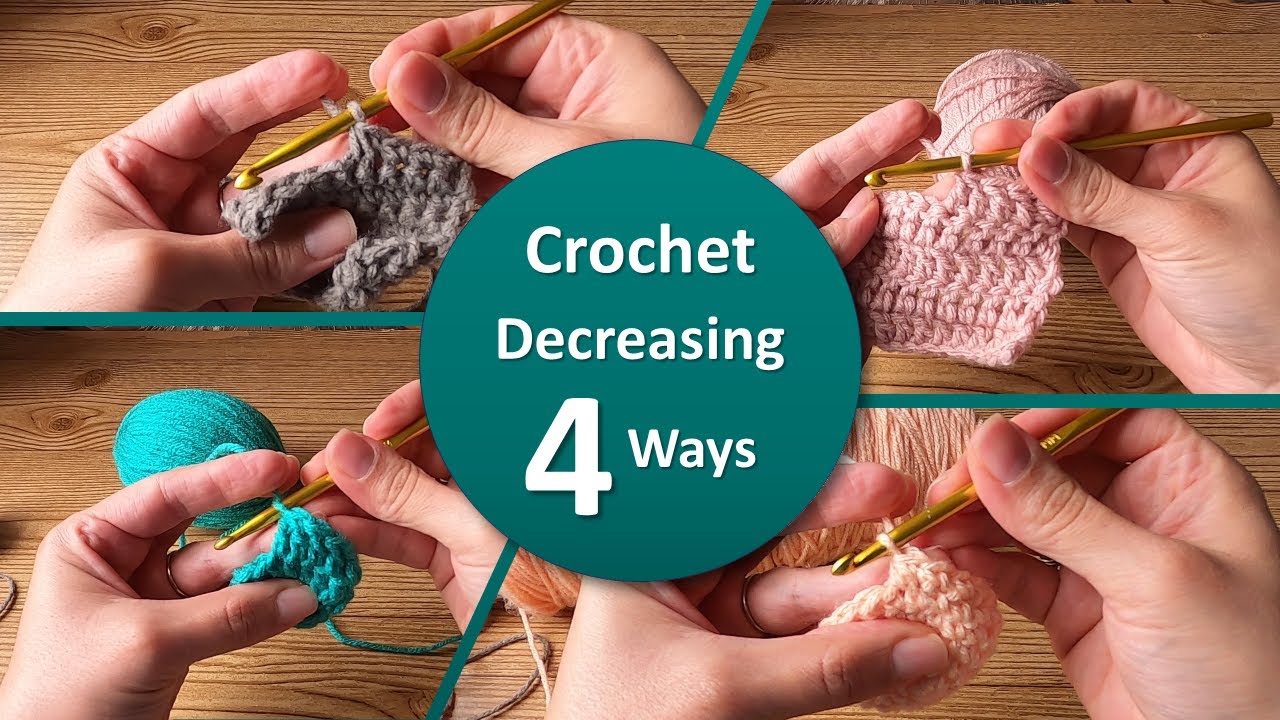 How to Decrease in Crochet in Rows and Rounds | Single Crochet Decrease and Double Crochet Decrease