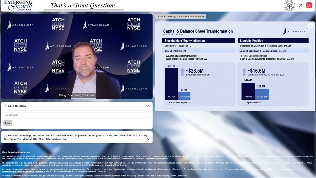 AtlasClear Holdings, Inc. (NYSE American: ATCH)