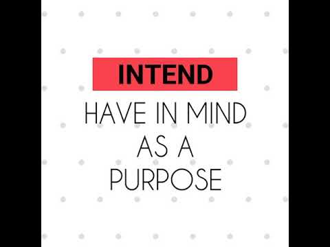 Intend, english vocabulary words, educational help