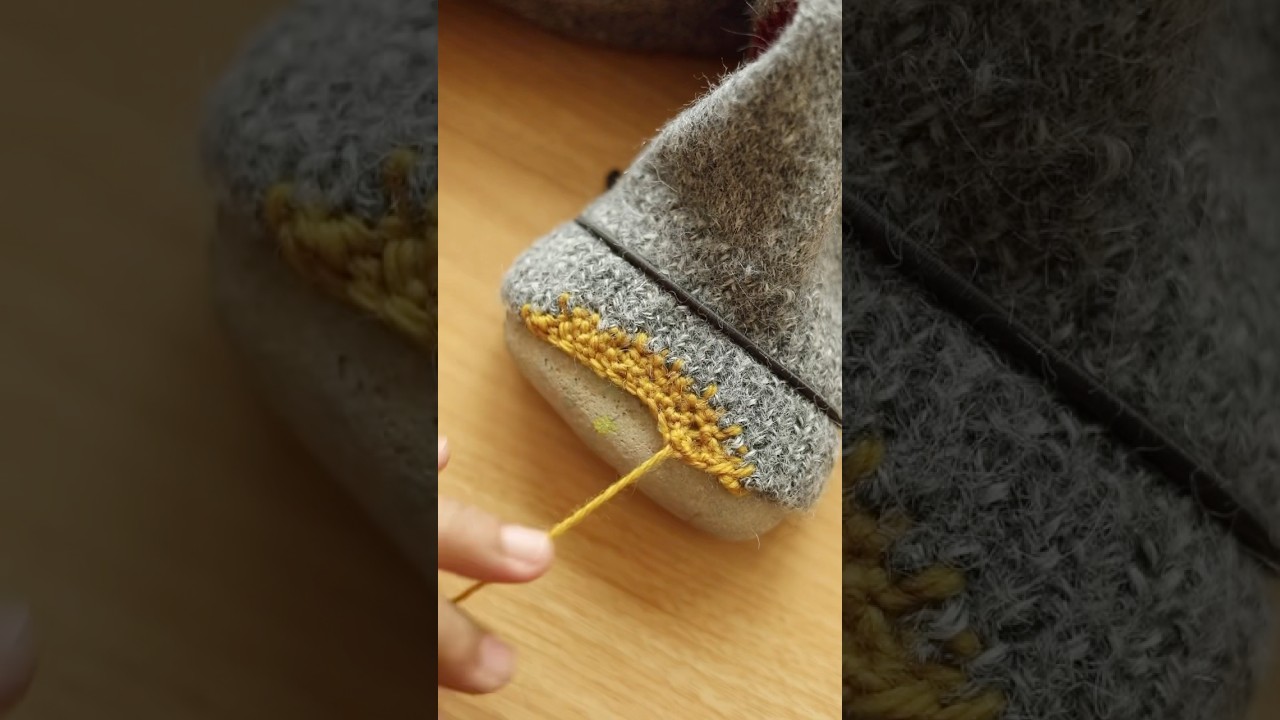 using Scottish darning to mend the cuff of a sleeve #visiblemending