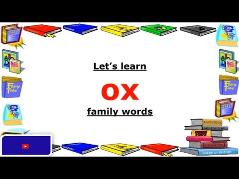 PHONICS - ox-family words ( Three letter CVC words)