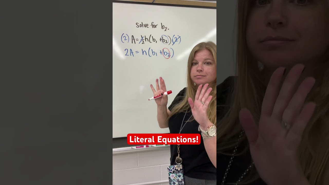 Literal equations! #math #algebra1 #mathematics #algebra #teacher #iteachalgebra