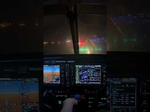 Night Landing in PA44 Seminole at Orlando Sanford KSFB #aviation #aviator #pilot #landing