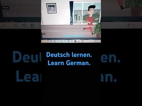 Deutsch lernen. Learn German. Linas Vater geht mit einem Freund auf den Weihnachtsmarkt.