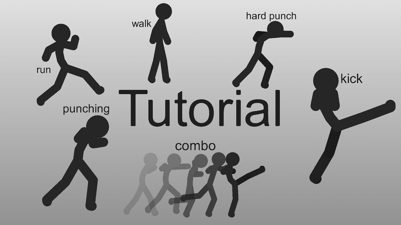 Tutorial how to run,walk,punch,hardpunch,kick and combo (sticknodes)