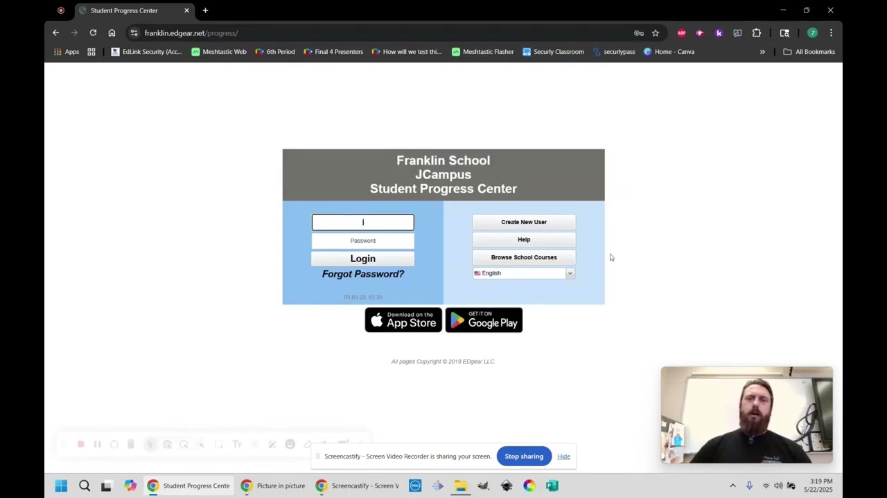 JCampus Student Progress Center on PC/Mac OS/other desktop environments.