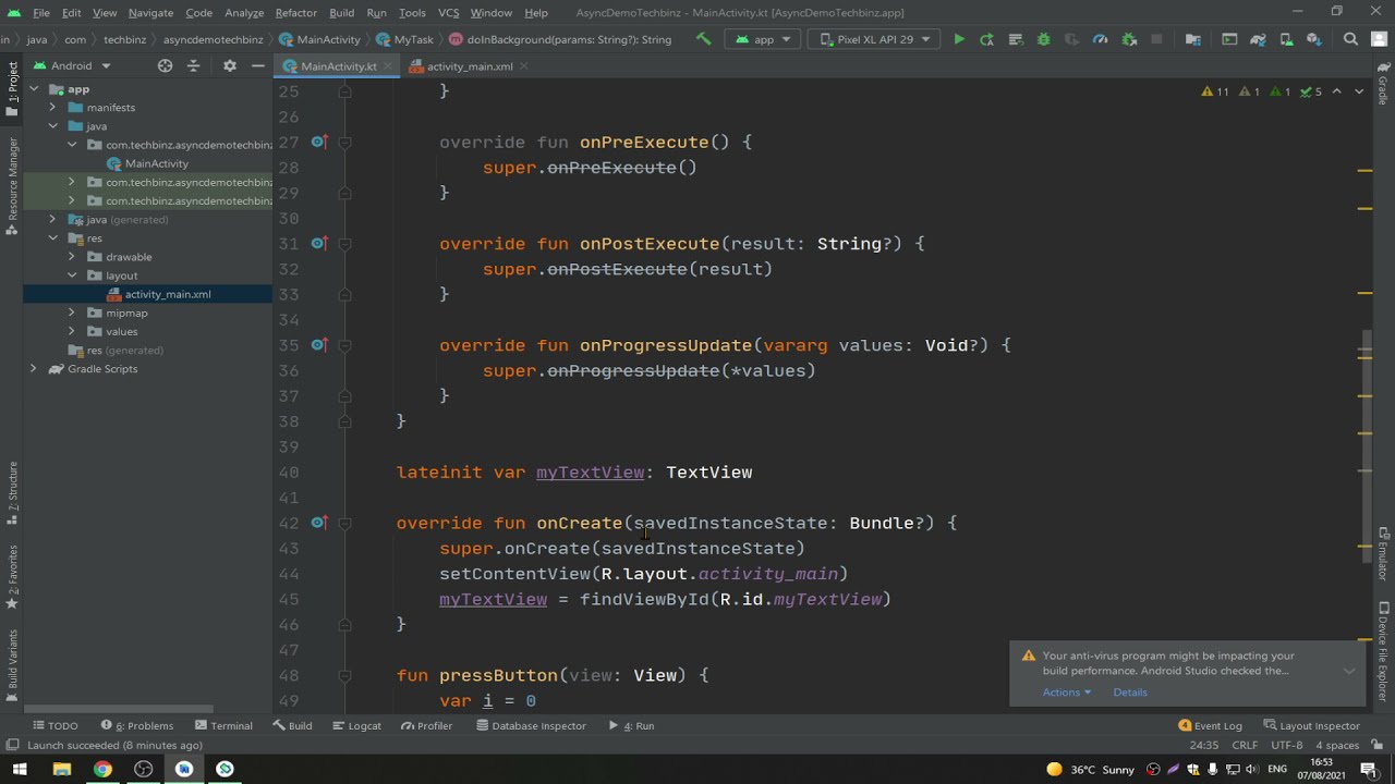 Android Thread and Example Application