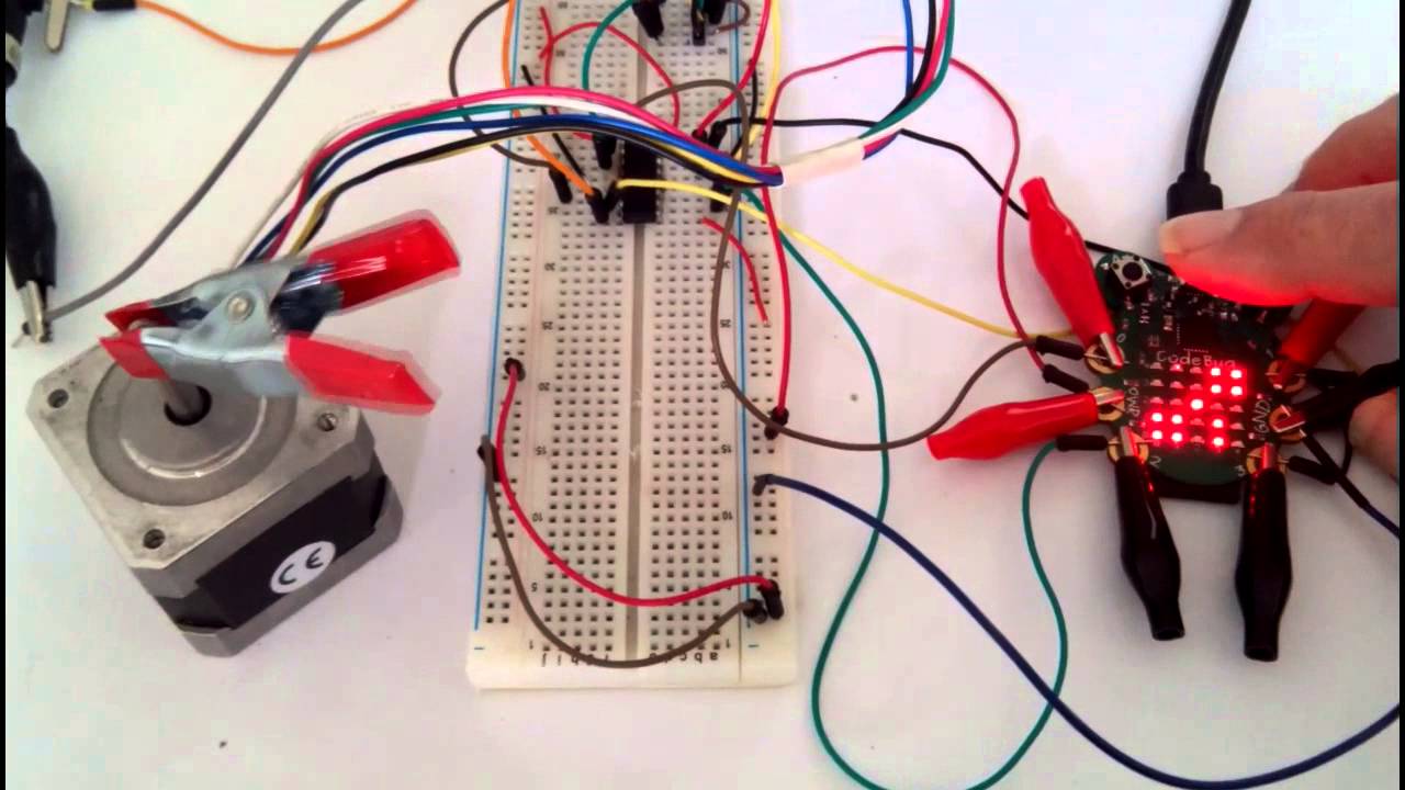 Controlling a stepper motor with CodeBug