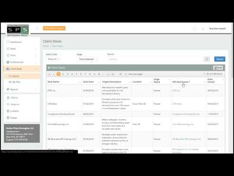 SPS Portal Lender Client Deals