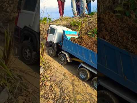 Ultimate RC Dump Trucks Hauling Dirt on Rough Terrain #shortvideo #automobile #rctoy #construction