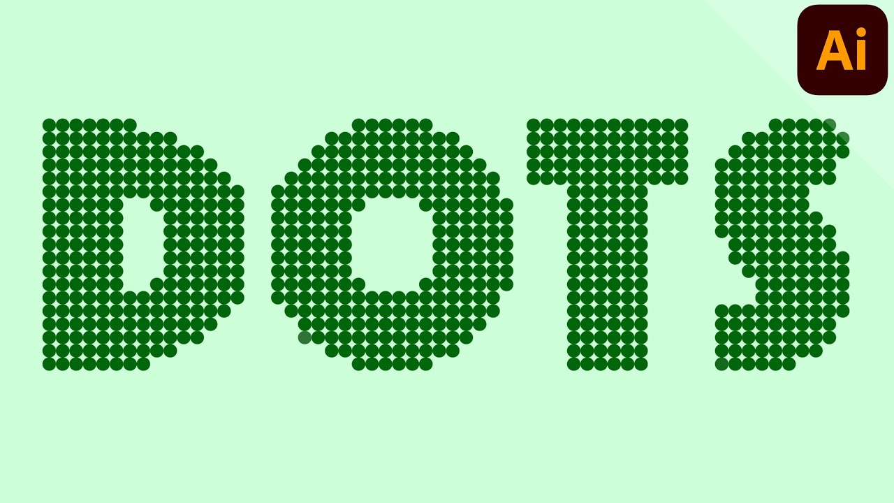 Create a Dotted Text | ILLUSTRATOR TUTORIAL - TEXT EFFECT