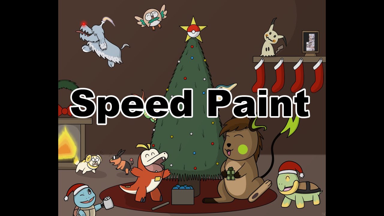 Pokémon Christmas Speed Paint
