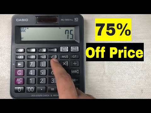 How to Calculate 75 Percent Off a Price on Calculator