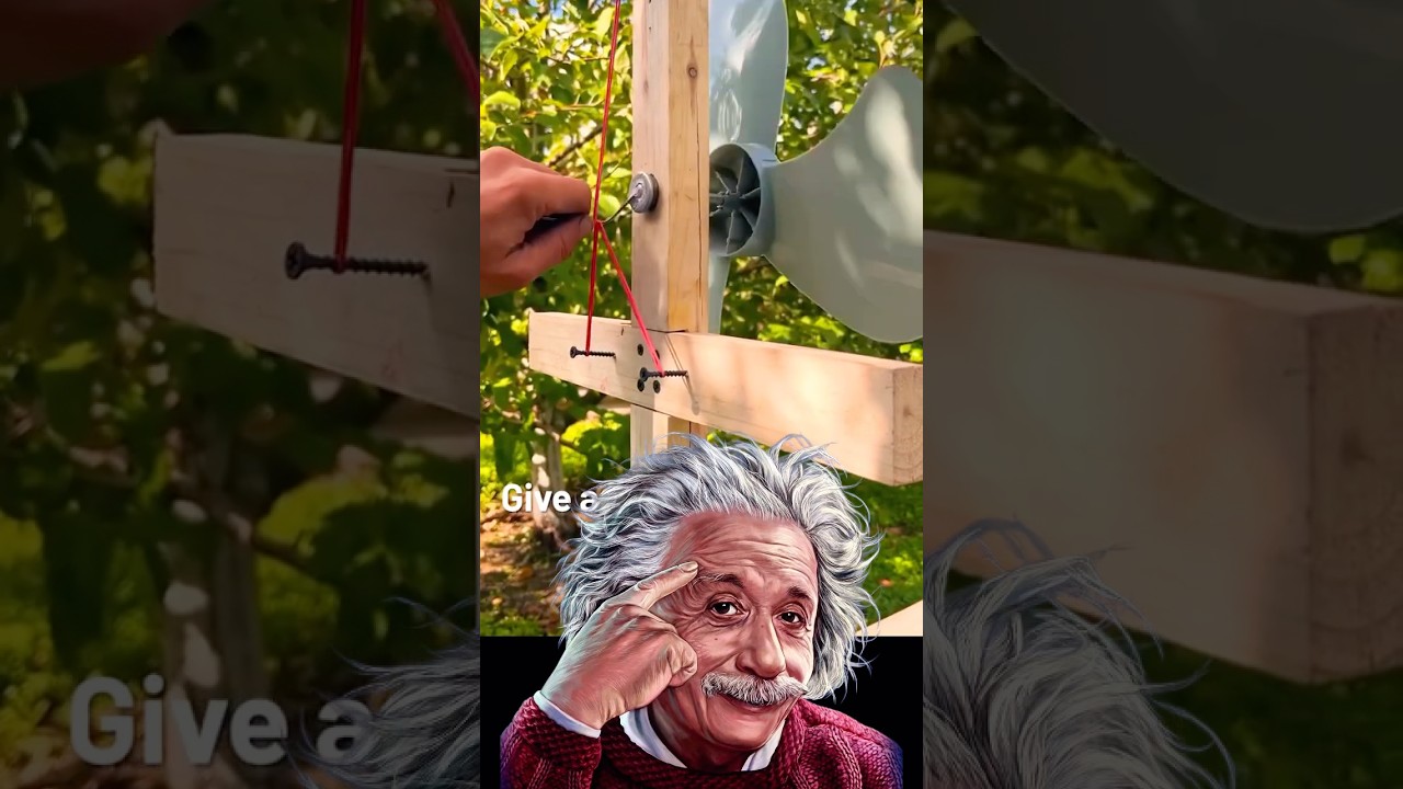 Rubber-Powered Fan! Converting Elastic Potential Energy into Kinetic Energy #physics