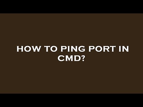 How to ping port in cmd?