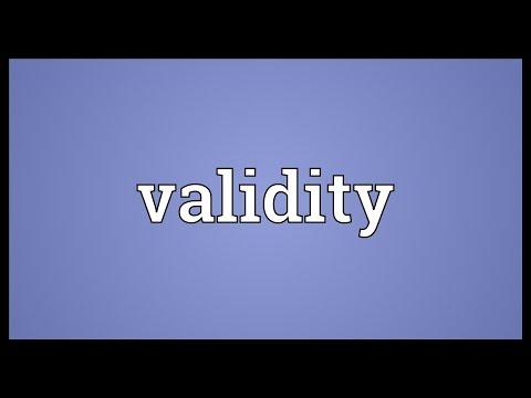 Validity Meaning