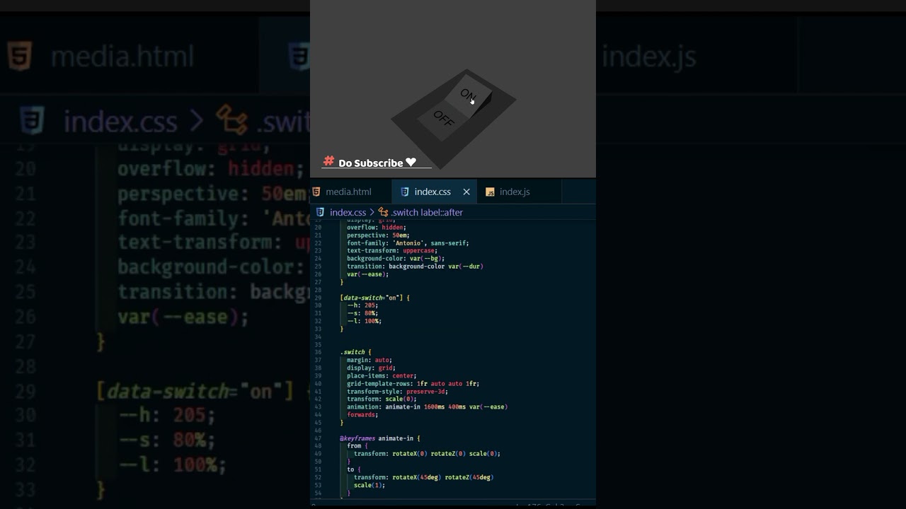 Light/Dark  mode animation 🌞 (Source Code) #shorts #css #html #coding #js #website