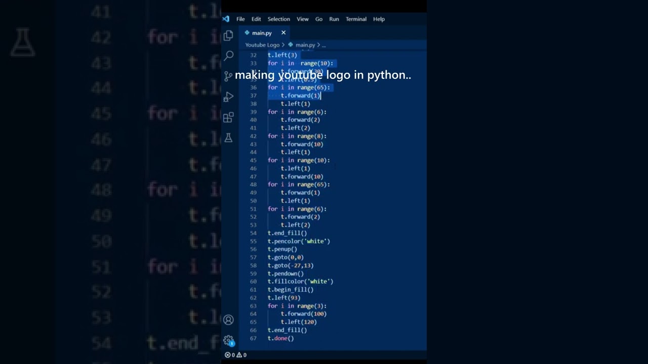 Making a Youtube Logo in Python #Shorts