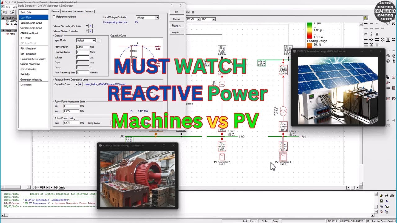 Reactive Power Control in Generators vs PV Plant Explained