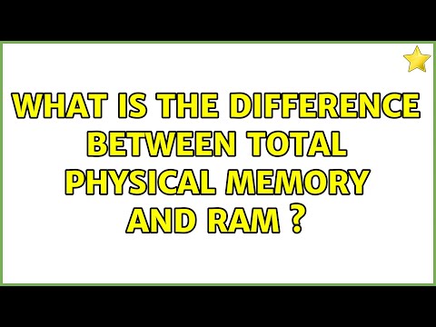 What is the difference between Total Physical memory and RAM s