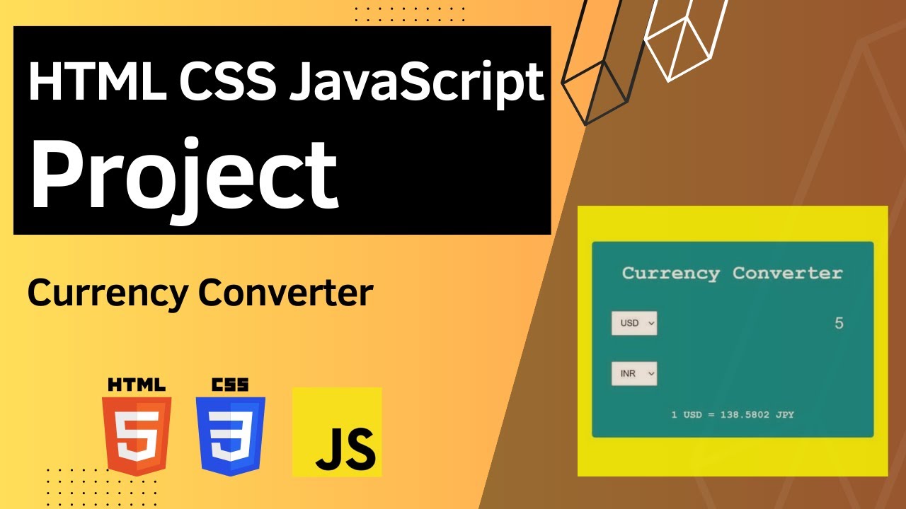 HTML CSS JavaScript Project - Currency Converter
