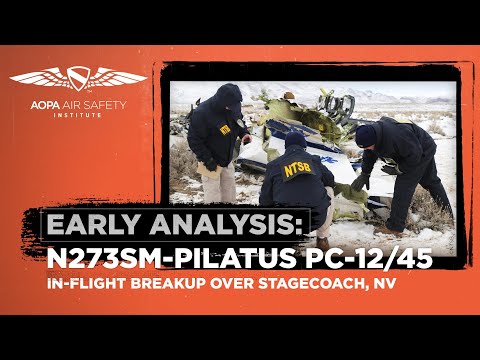 Early Analysis: PC-12 In-flight Breakup Over Stagecoach, Nevada
