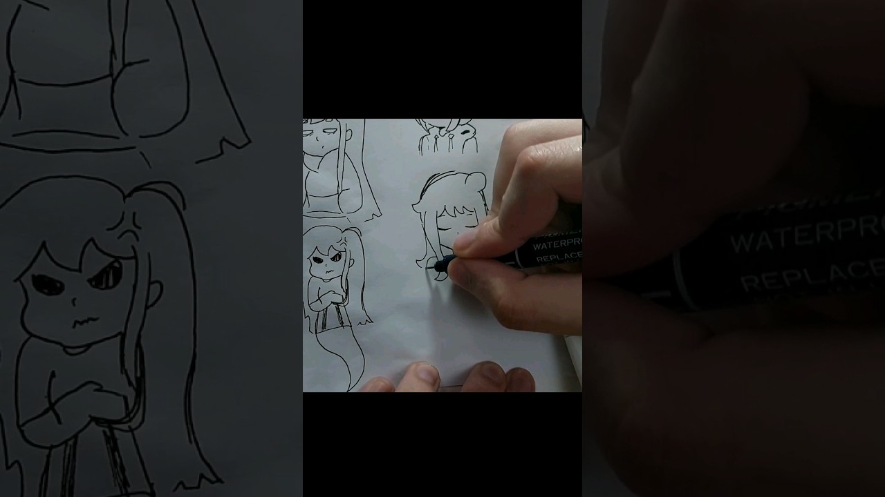 drawing cute anime girl🌸