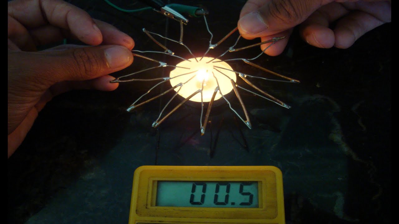 how to generate electricity from a candle