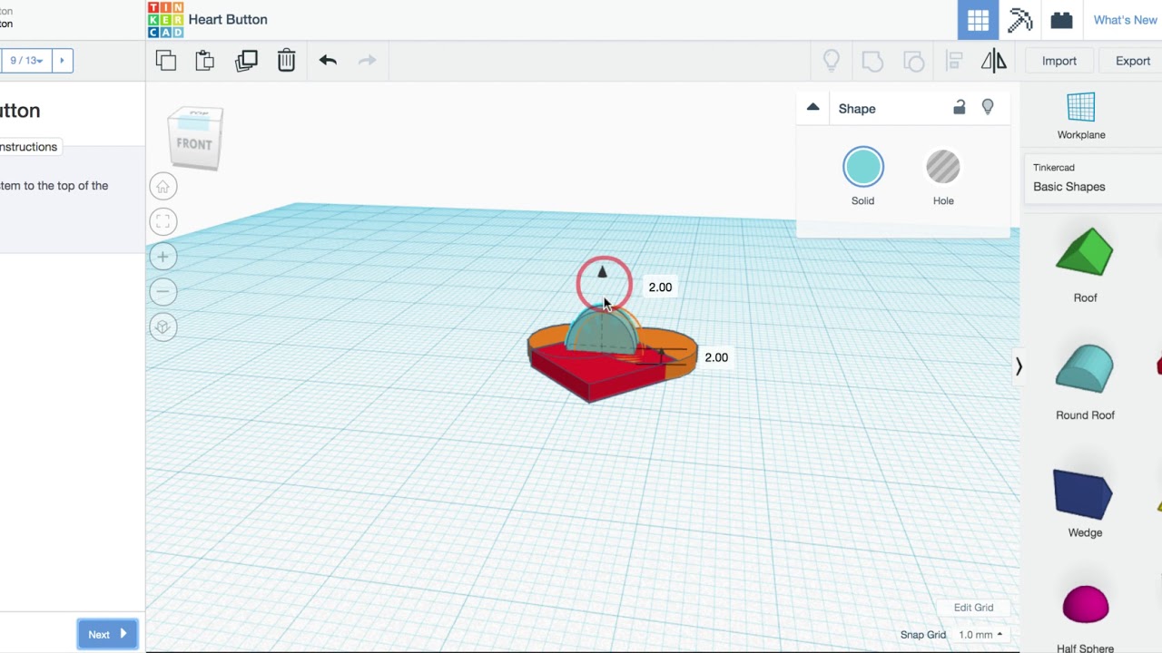 Tinkercad   Heart Button