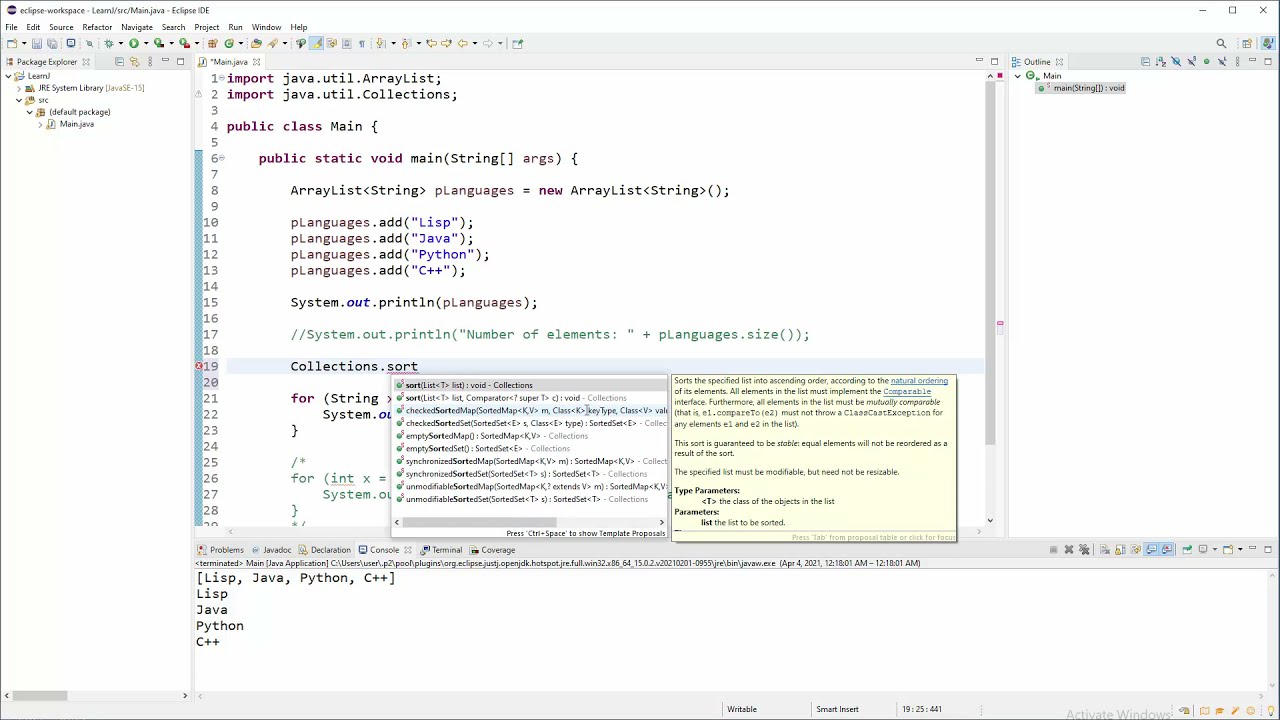 Java OO Tutorial - 35 - ArrayList - For Loop - ForEach