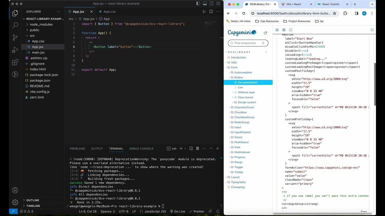 dcx react library classes
