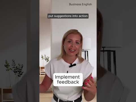 Business English. Address/Implement/Act on Feedback. #businessenglish #learnenglish #svetafurtuna