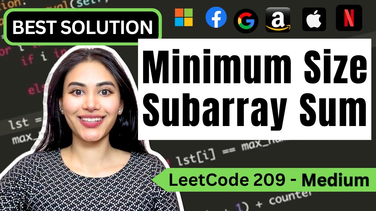 Minimum Size Subarray Sum #leetcode #topinterview150