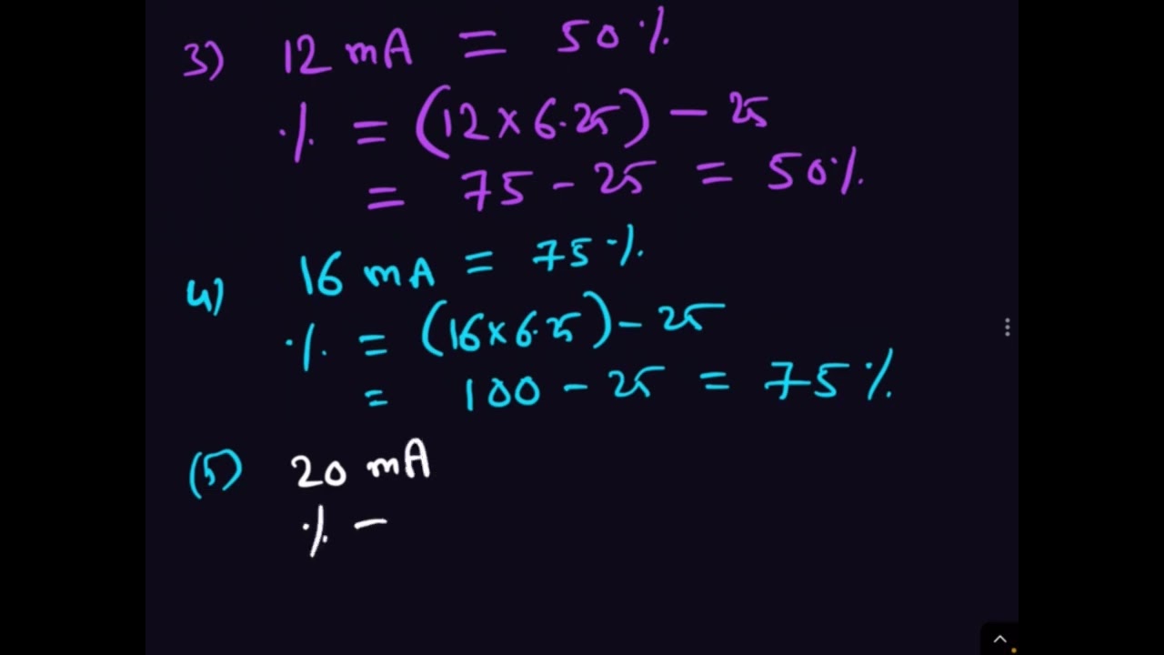 4 20 mA into 0 100 % Calculation Formula   Instrumentation Tutorials