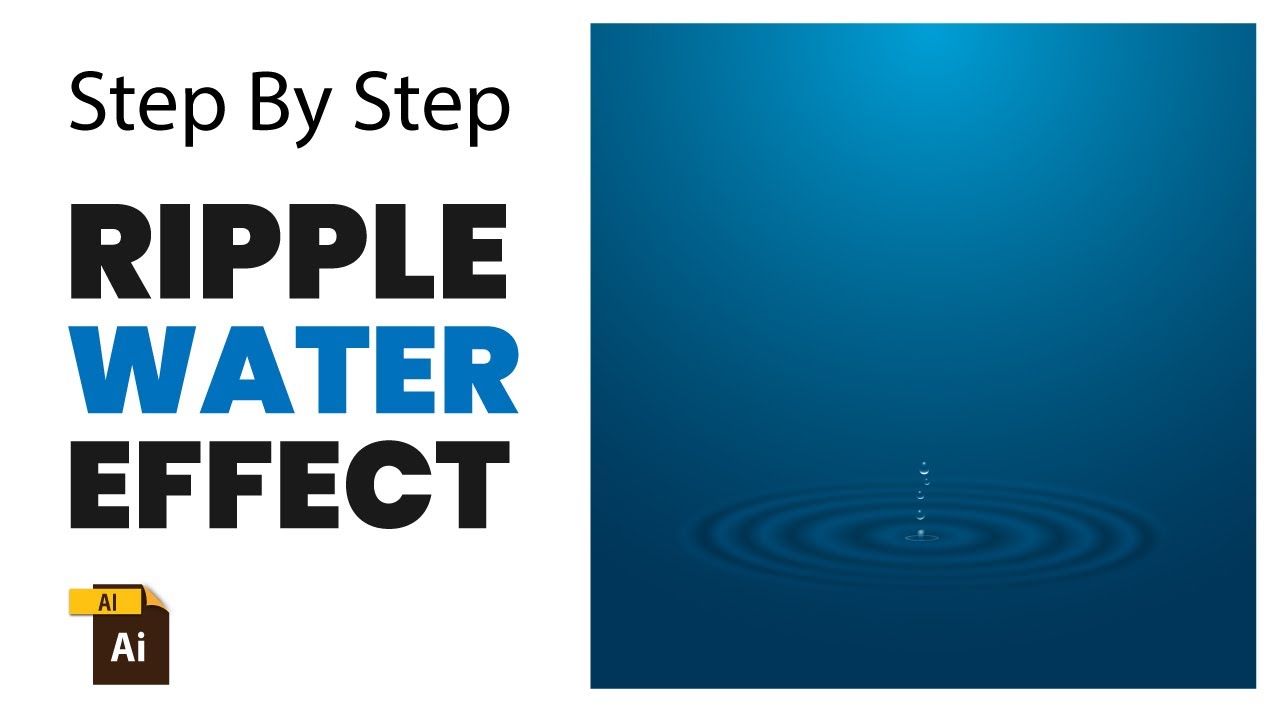 water ripple effect with drops in illustrator