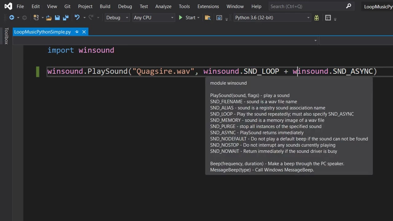 How to Loop Music In Python (Simple) (Winsound)