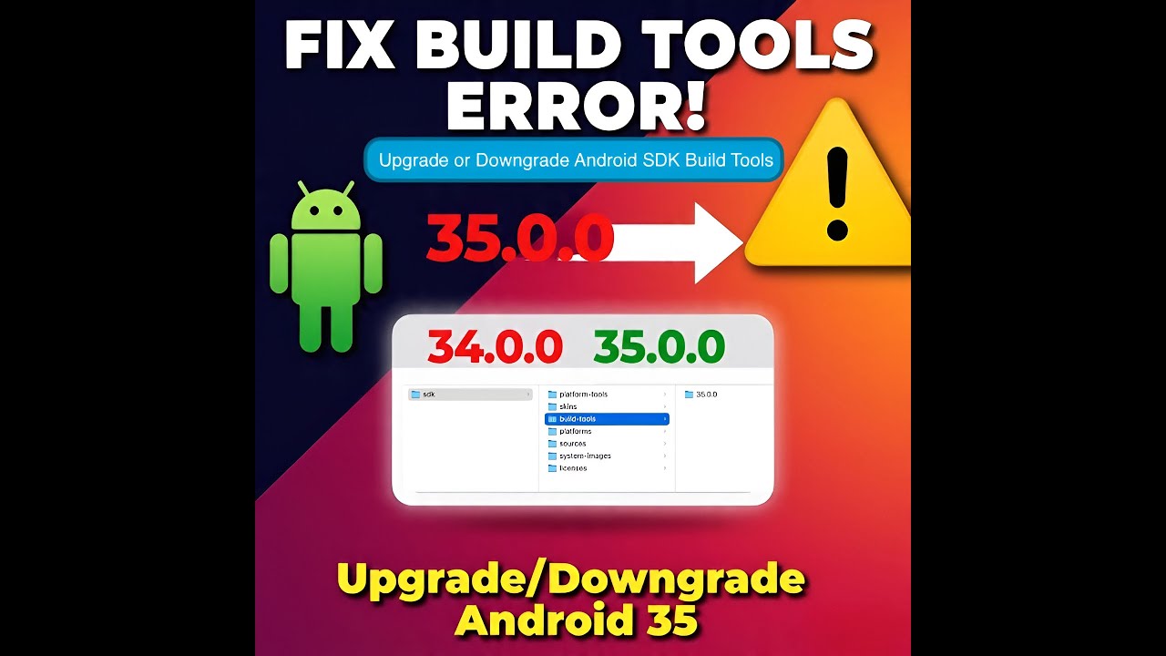 How to Upgrade or Downgrade Android SDK Build Tools (Install Version 35.0.0 Easily!)