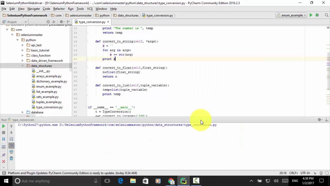 Lesson 7   Python Data Structures Type Conversions