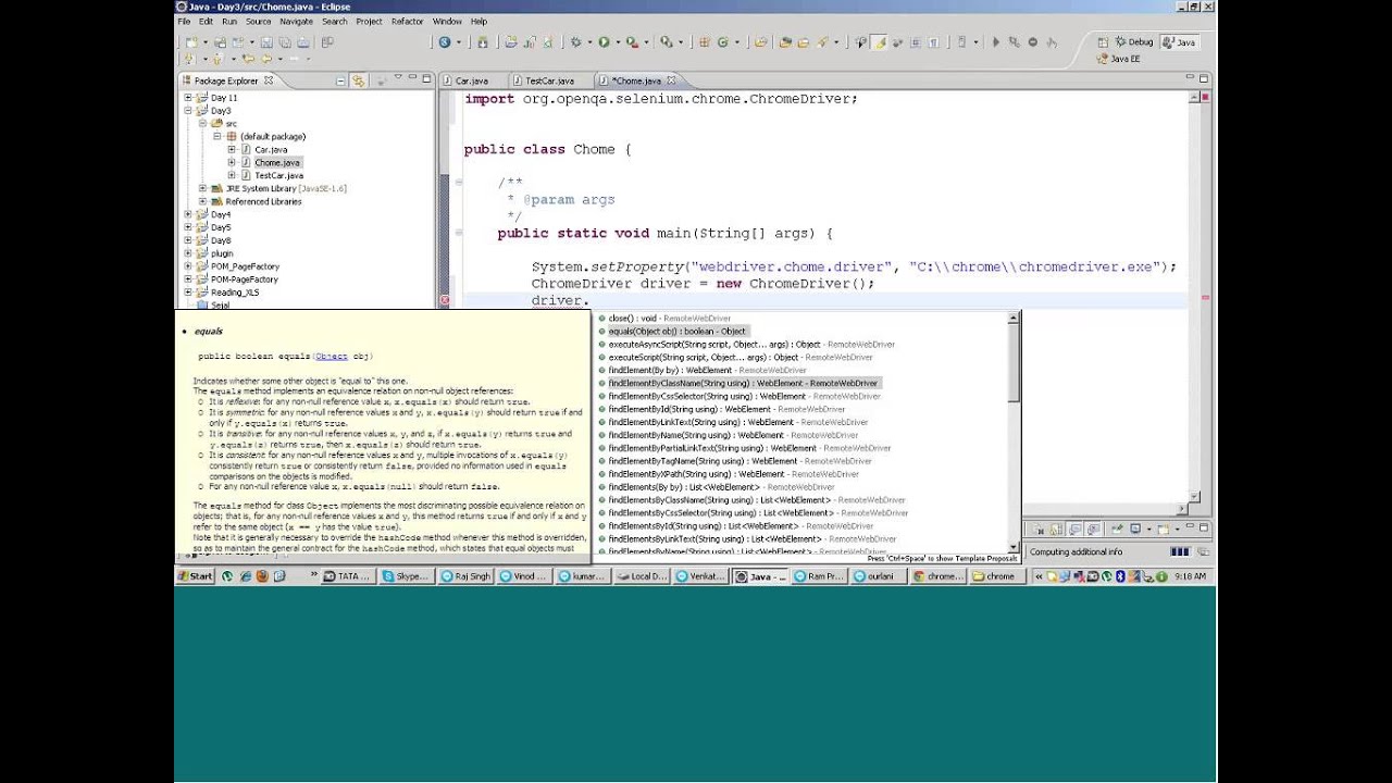 Selenium Tutorial - Jan batch - Selenium RC Webdriver Tutorial - Day-3 Part 1