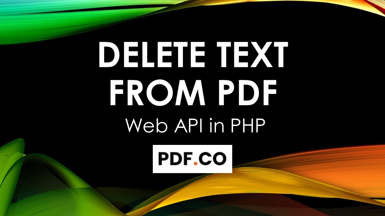 How to Delete Text from PDF in PHP using PDF.co Web API