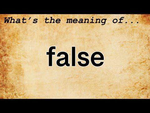 False Meaning : Definition of False