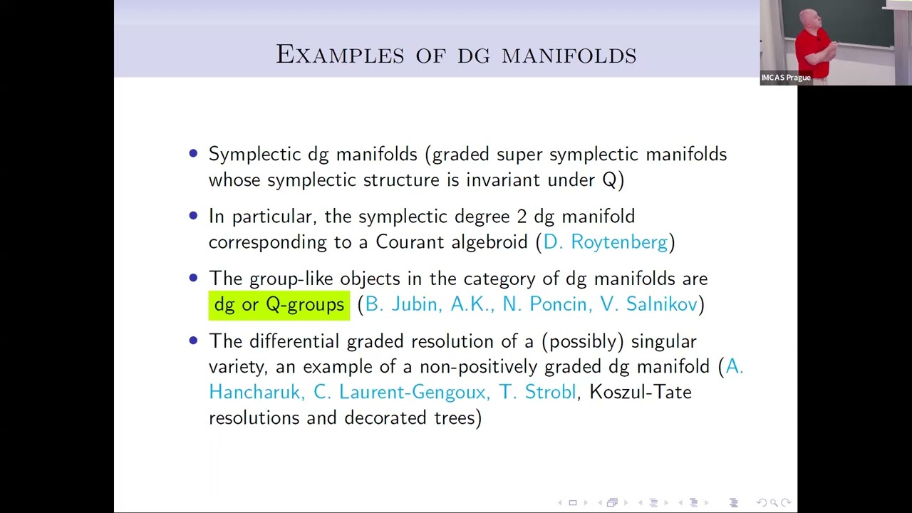 Geometry through the Lens of dg Manifolds - Alexei Kotov (U. Hradec Kralove) PHK 08.13.2026