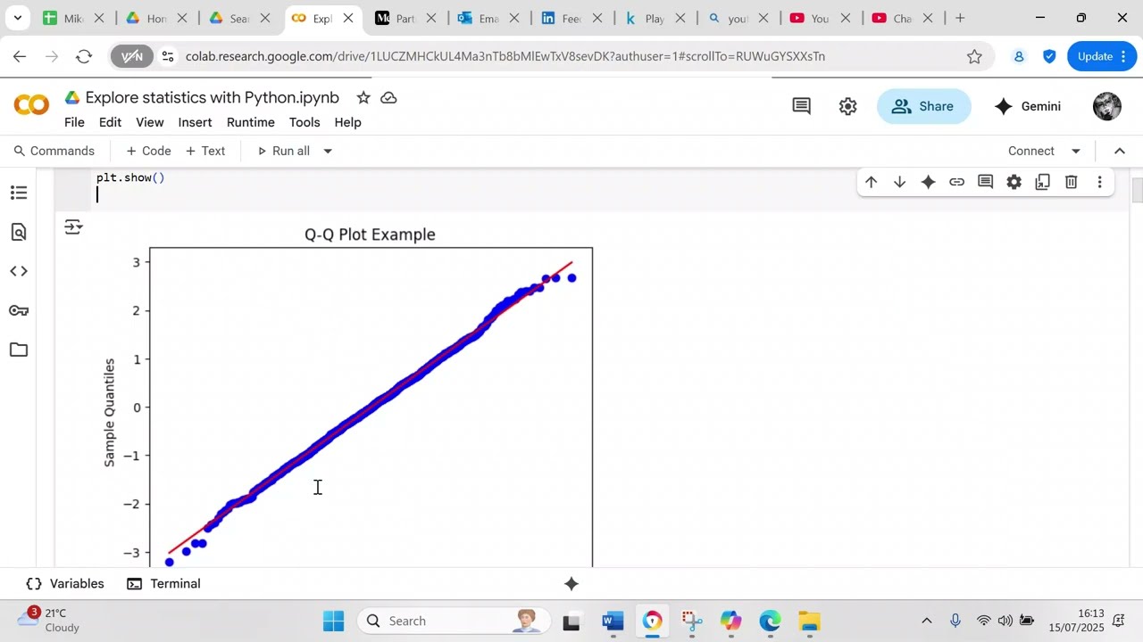 Create a qq plot with Python