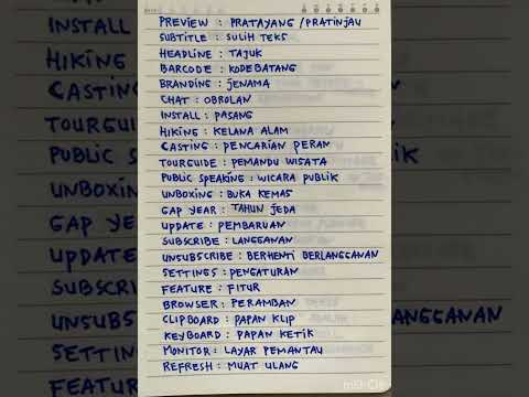 PADANAN KATA: KOSAKATA BAHASA INGGRIS YANG KADANG SULIT DITERJEMAHKAN #kosakatabahasainggris