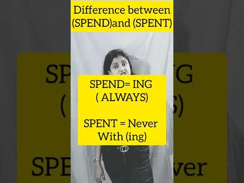 Difference between SPEND and SPENT #shorts #hinditoenglishsikhe #englishforbeginners
