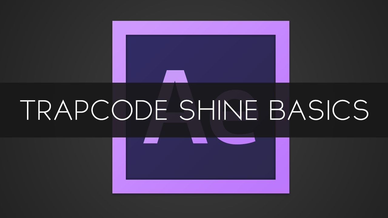 After Effects Tutorial - Trapcode Shine Basics