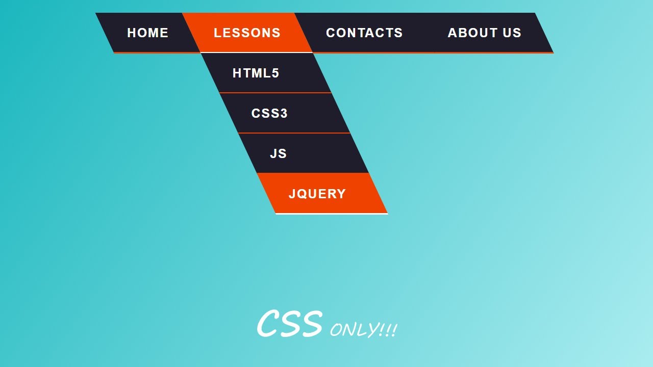 Responsive High Tech Dropdown Menu HTML CSS