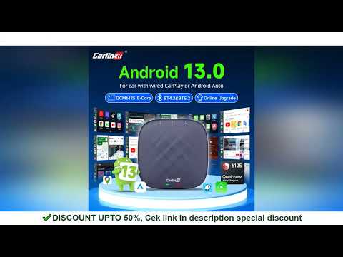 REVIEW Android 13 CarlinKit Android Auto Wireless CarPlay AI TV Box QCM6125 8-Core Split Screen 64G