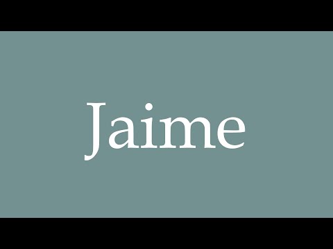 How to Pronounce ''Jaime'' Correctly in French