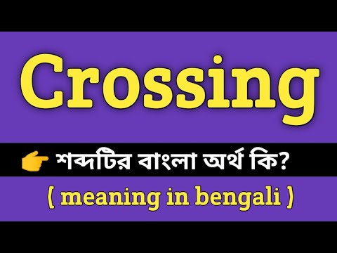 Crossing Meaning in Bengali || Crossing শব্দের বাংলা অর্থ কি? || Bengali Meaning Of Crossing